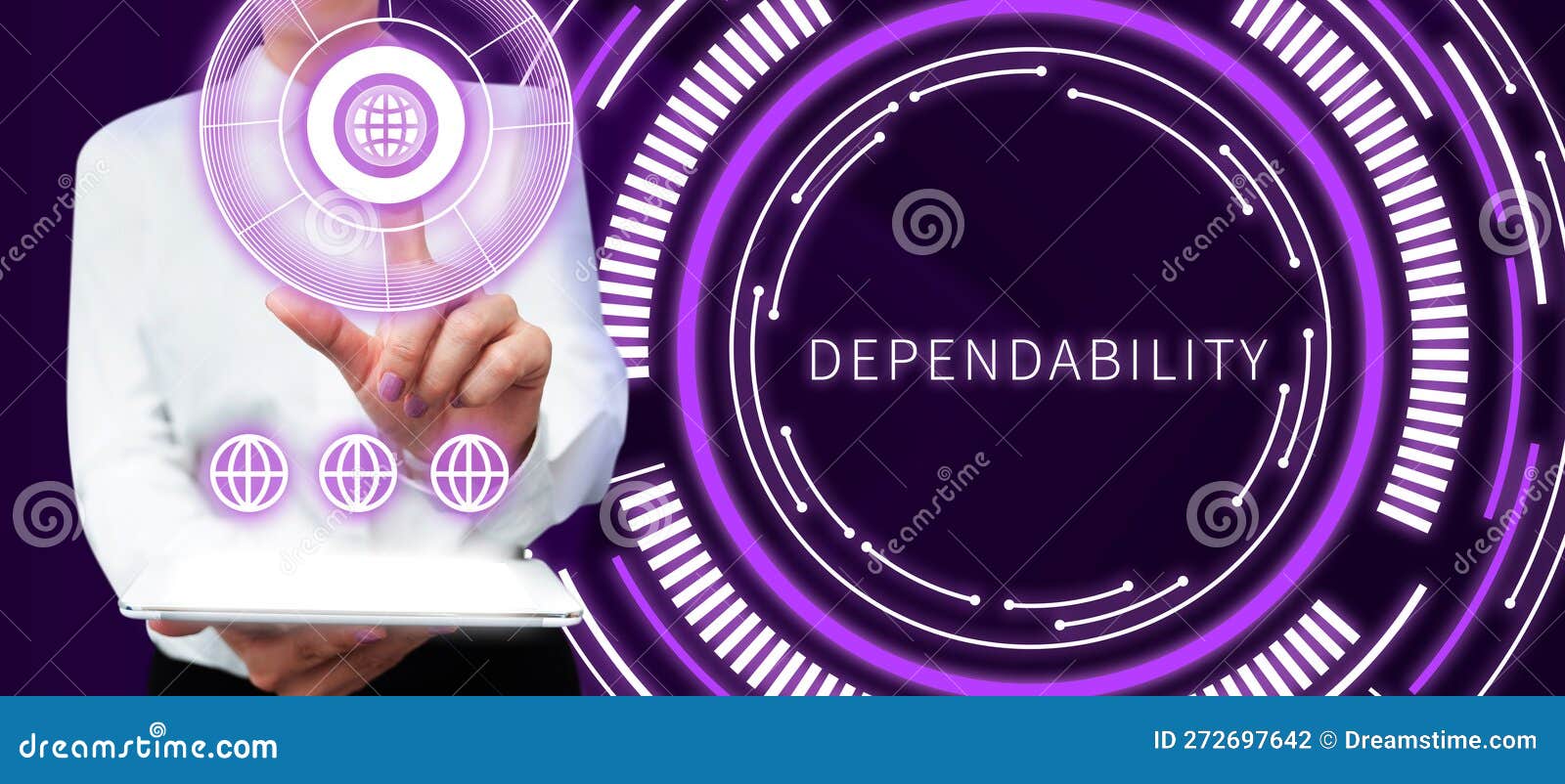 Hand Writing Sign Dependability. Concept Meaning Capable of Being ...