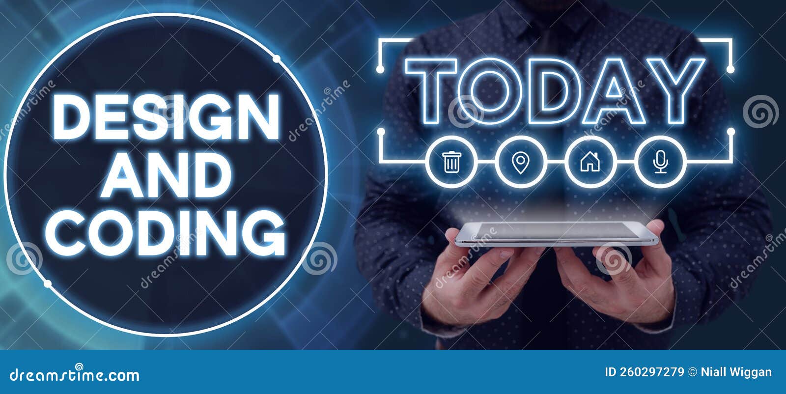 Hand Writing Sign Design And Coding Internet Concept Html And Programming Cross Platform