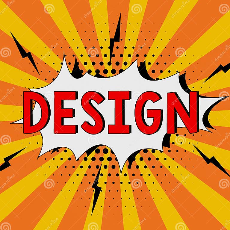 Hand Writing Sign Design. Concept Meaning Drawing Produced To Show the ...