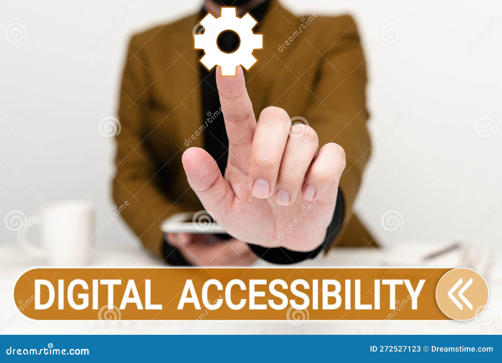 Hand Writing Sign Digital Accessibility. Business Concept Electronic ...