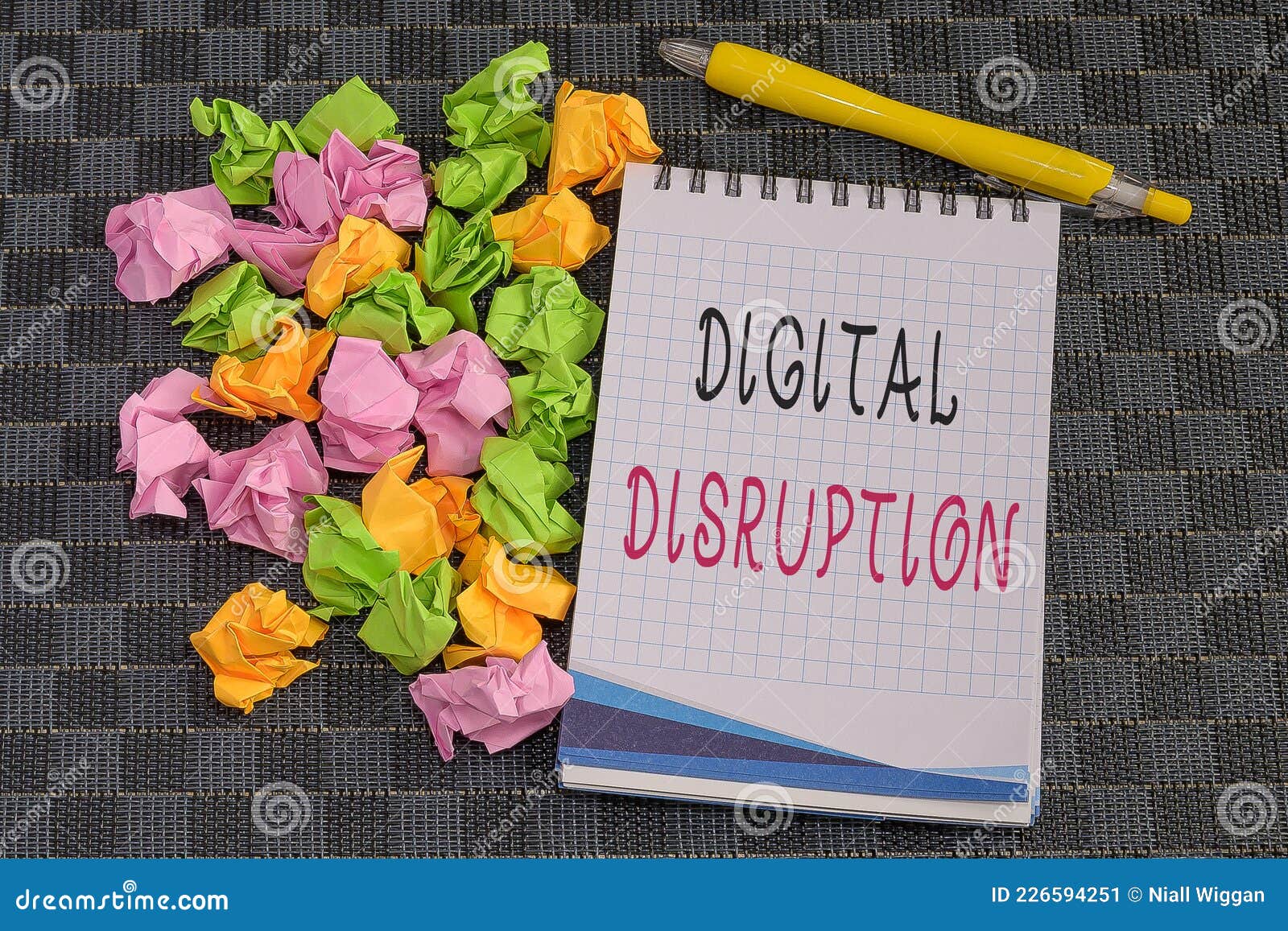 Hand Writing Sign Digital Disruption. Concept Meaning Transformation ...