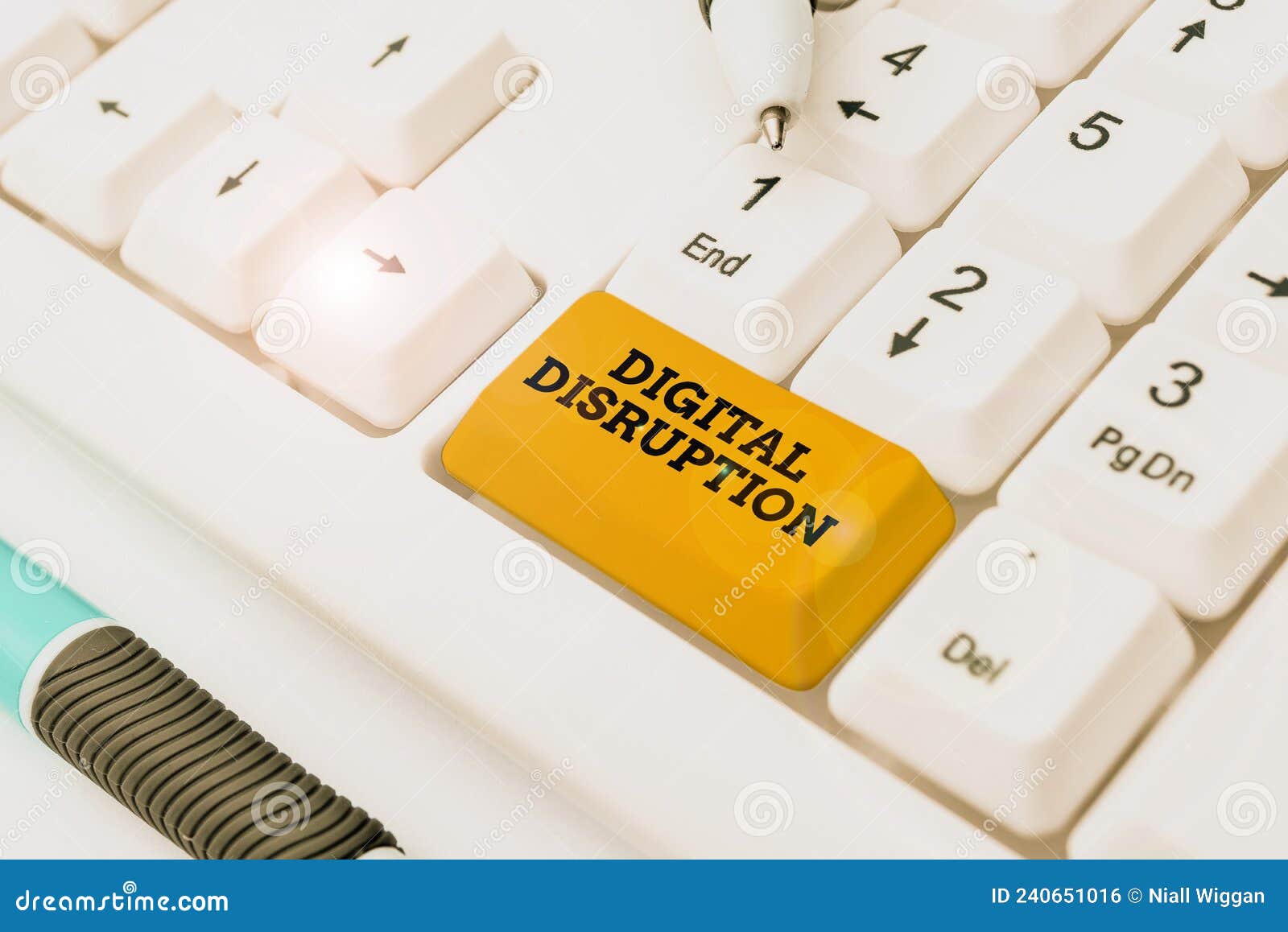 Hand Writing Sign Digital Disruption. Internet Concept Occur when ...