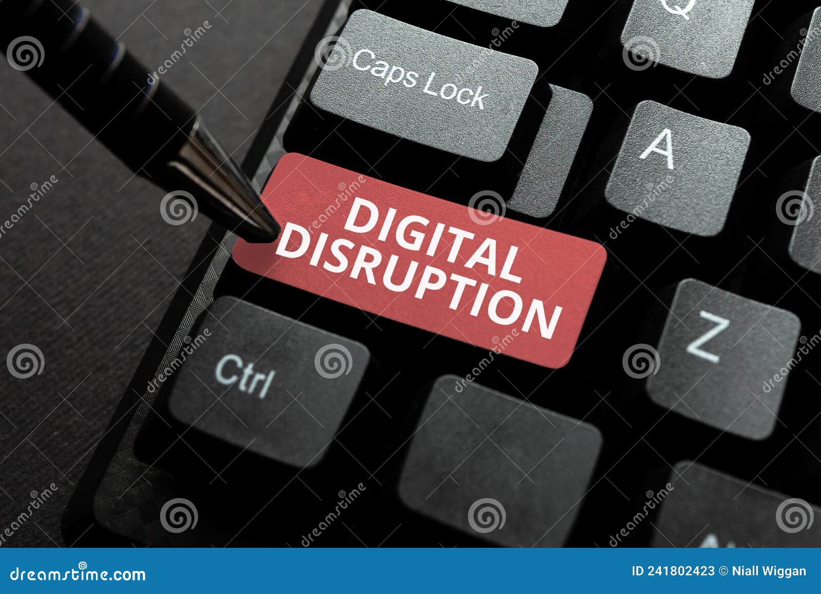 Hand Writing Sign Digital Disruption. Internet Concept Occur when ...