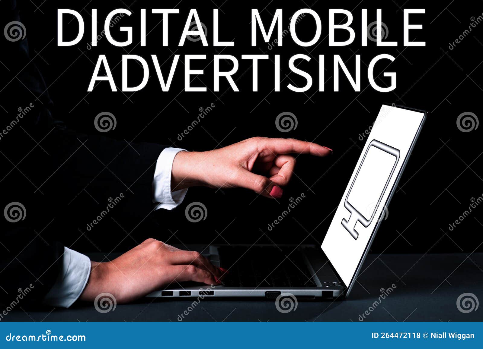 Writing Displaying Text Digital Mobile Advertising. Conceptual Photo ...