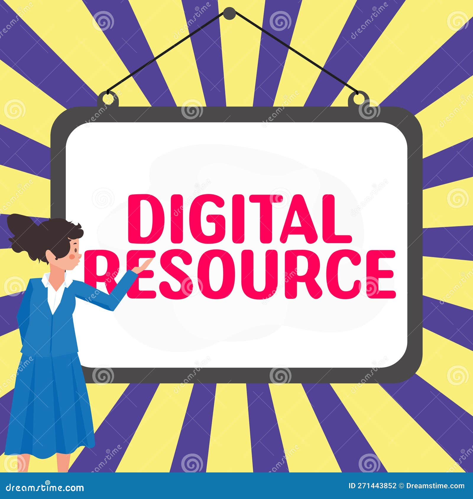 Sign Displaying Digital Resource. Word Written on Content that ...