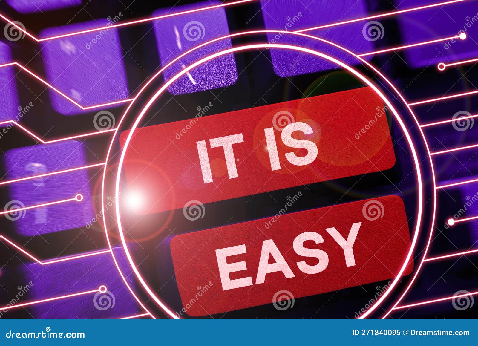 Hand Writing Sign it is Easy. Concept Meaning Clear Simple Not ...