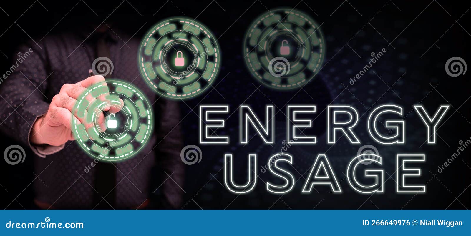 Hand Writing Sign Energy Usage. Business Approach Amount of Energy ...