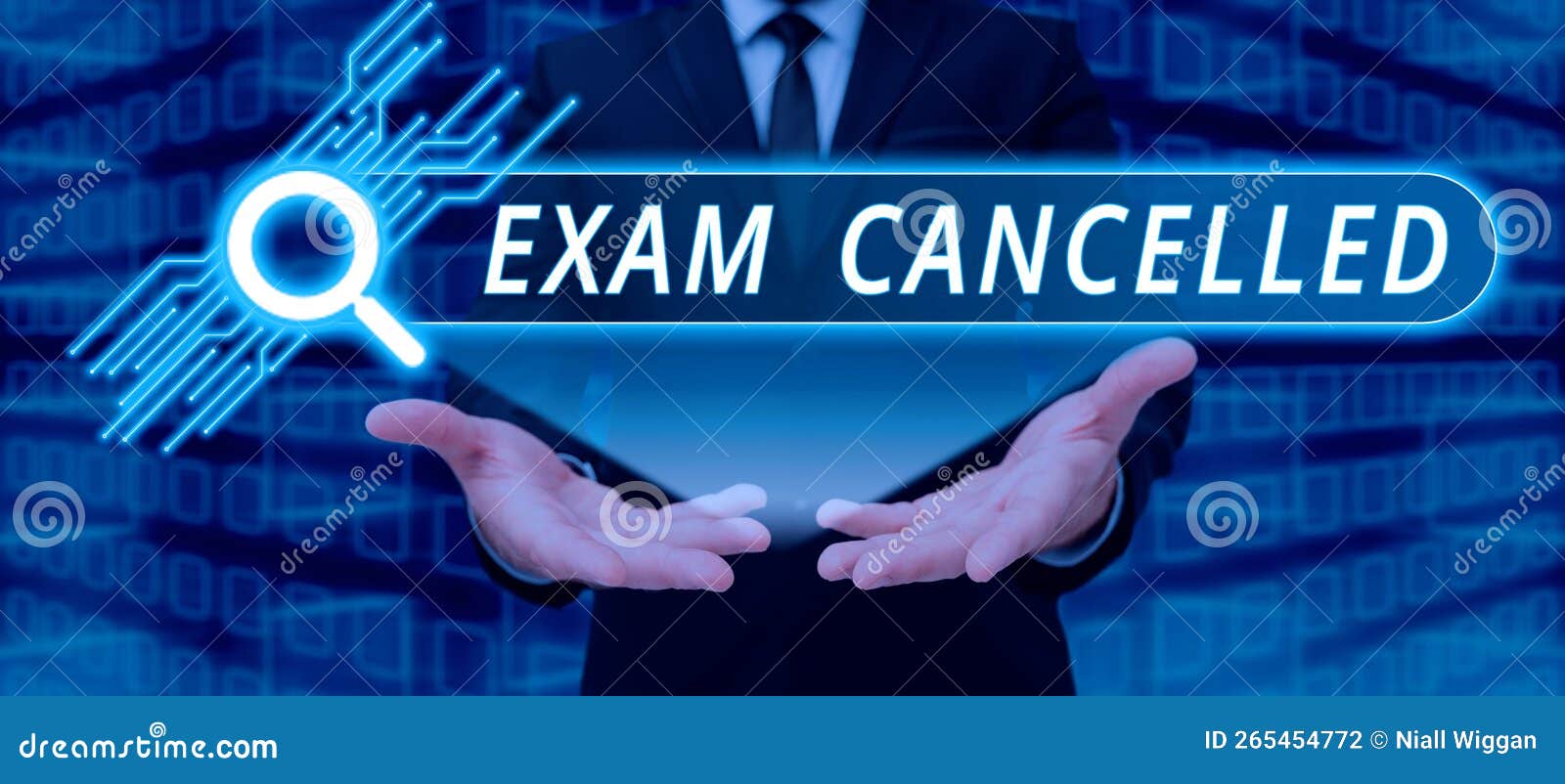 Hand Writing Sign Exam Cancelled. Business Idea the Precise Predictions ...