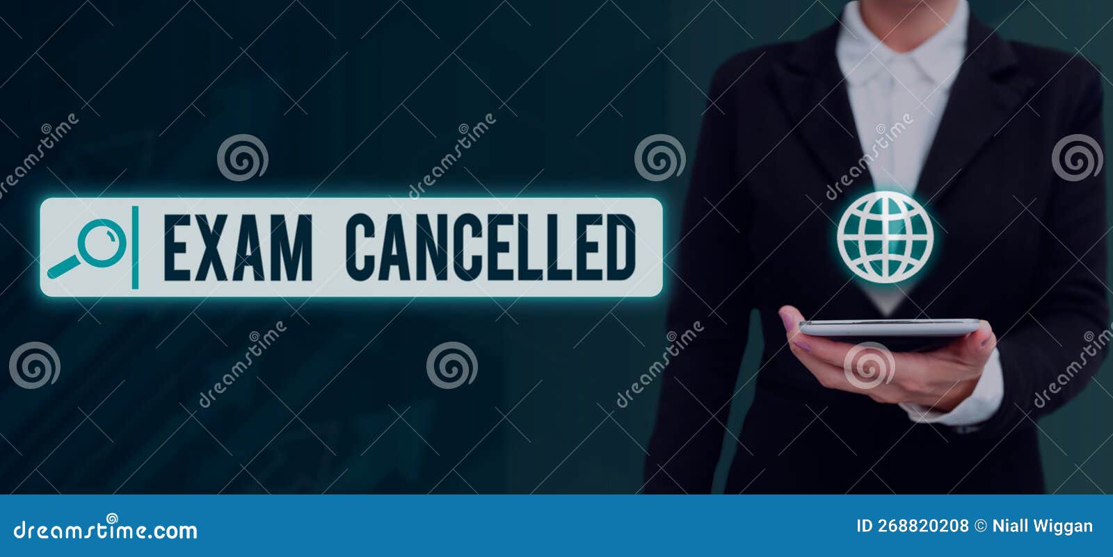 Hand Writing Sign Exam Cancelled. Word Written on the Precise ... Hand Writing Sign Exam Cancelled. Word Written on the Precise ...
