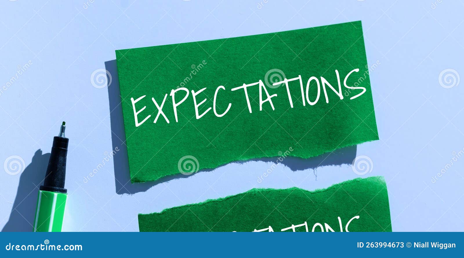 Hand Writing Sign Expectations. Internet Concept Strong Belief that ...