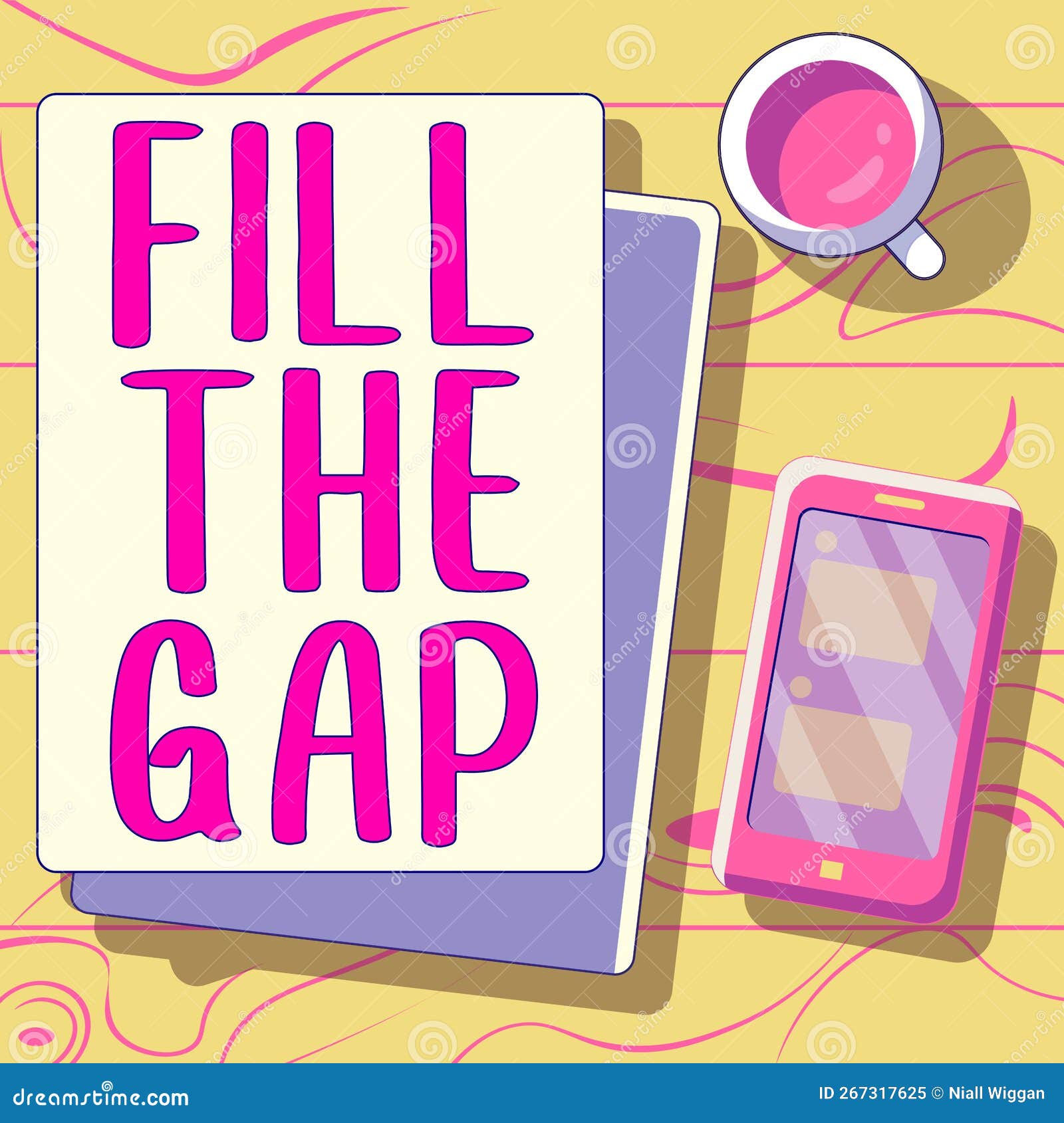 Hand Writing Sign Fill the Gap. Word Written on Put he Missing Part in ...