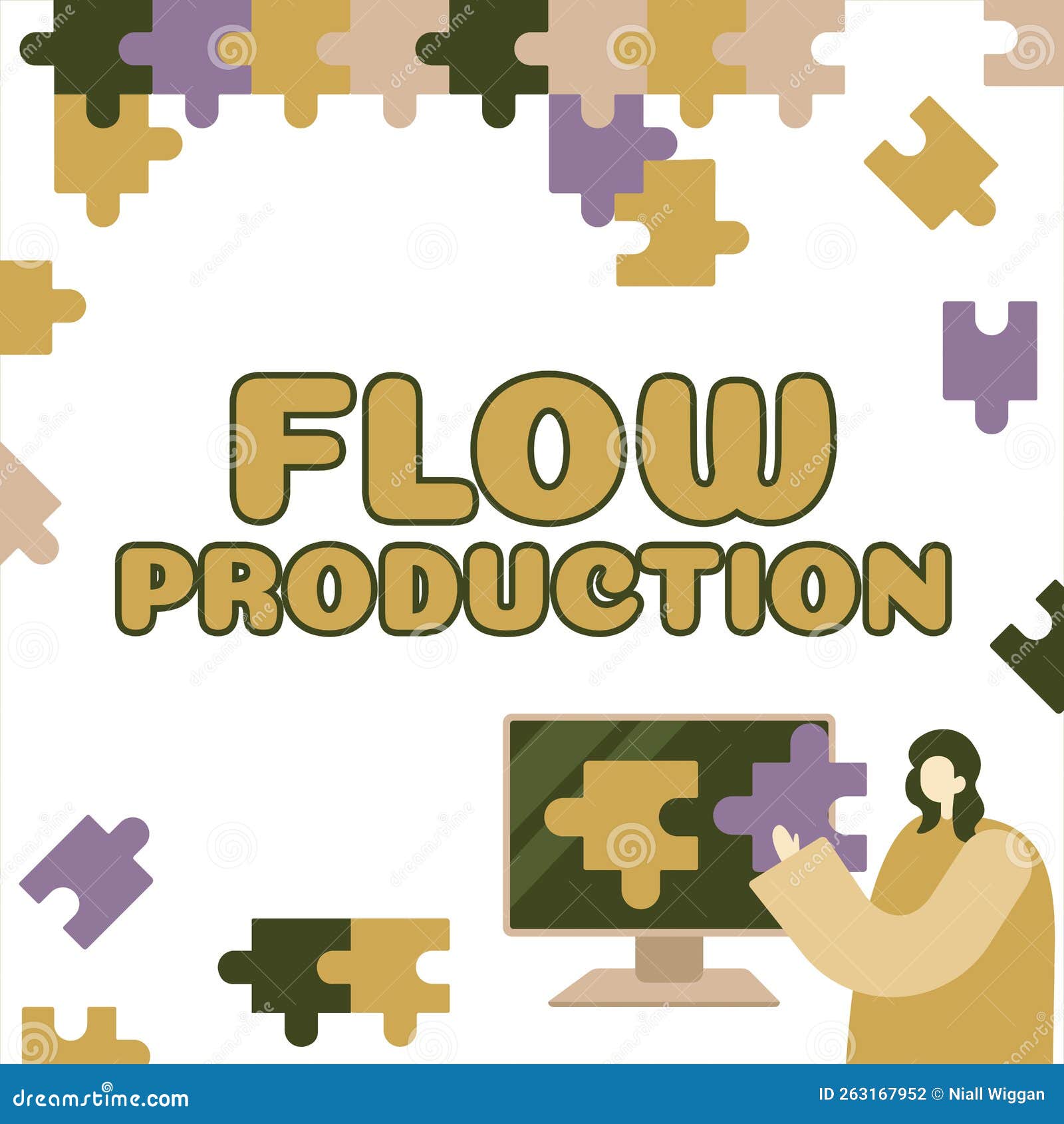 Flow Production Blue Concept Icon. Continuous-flow Manufacturing Idea ...
