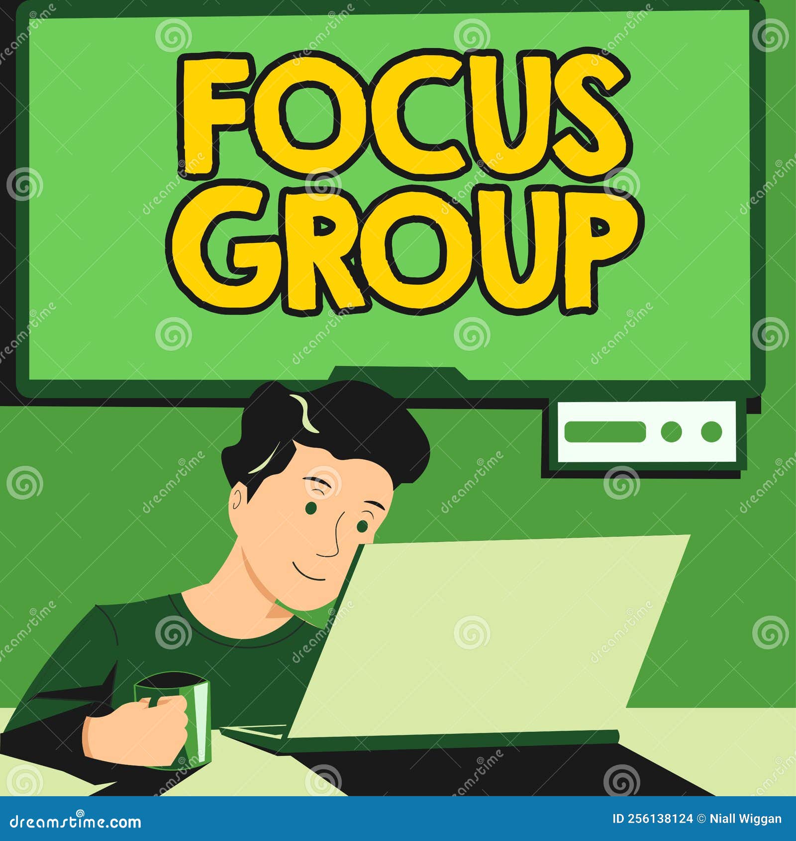 Hand Writing Sign Focus Group Word Written On Showing Assembled To