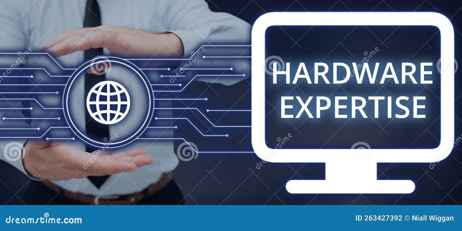 Hand Writing Sign Hardware Expertise. Business Approach Machines and ...