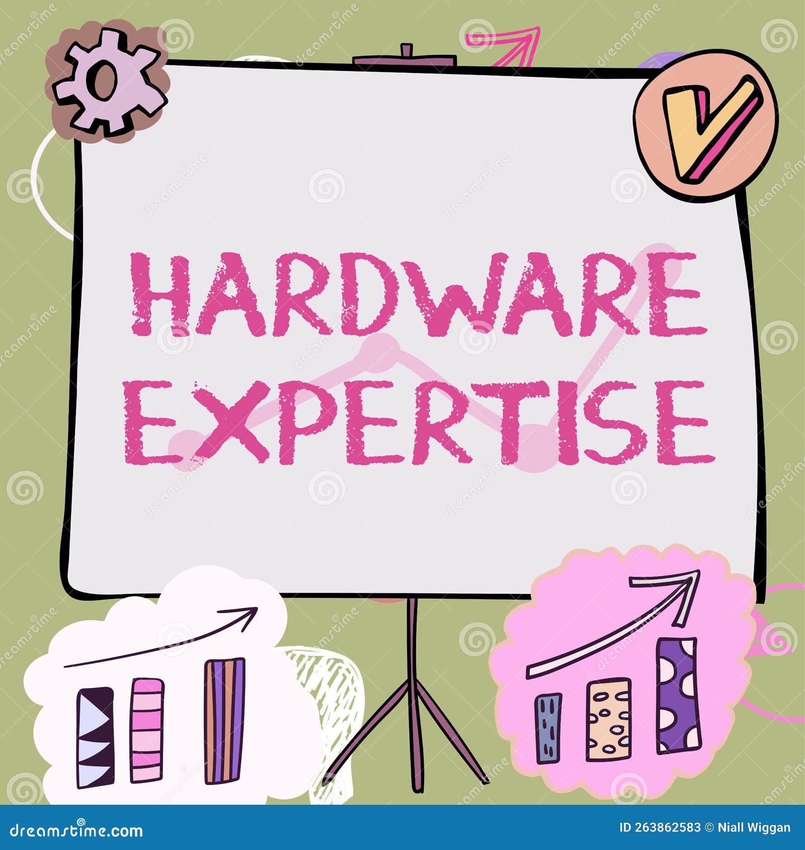Hand Writing Sign Hardware Expertise. Internet Concept Machines and ...
