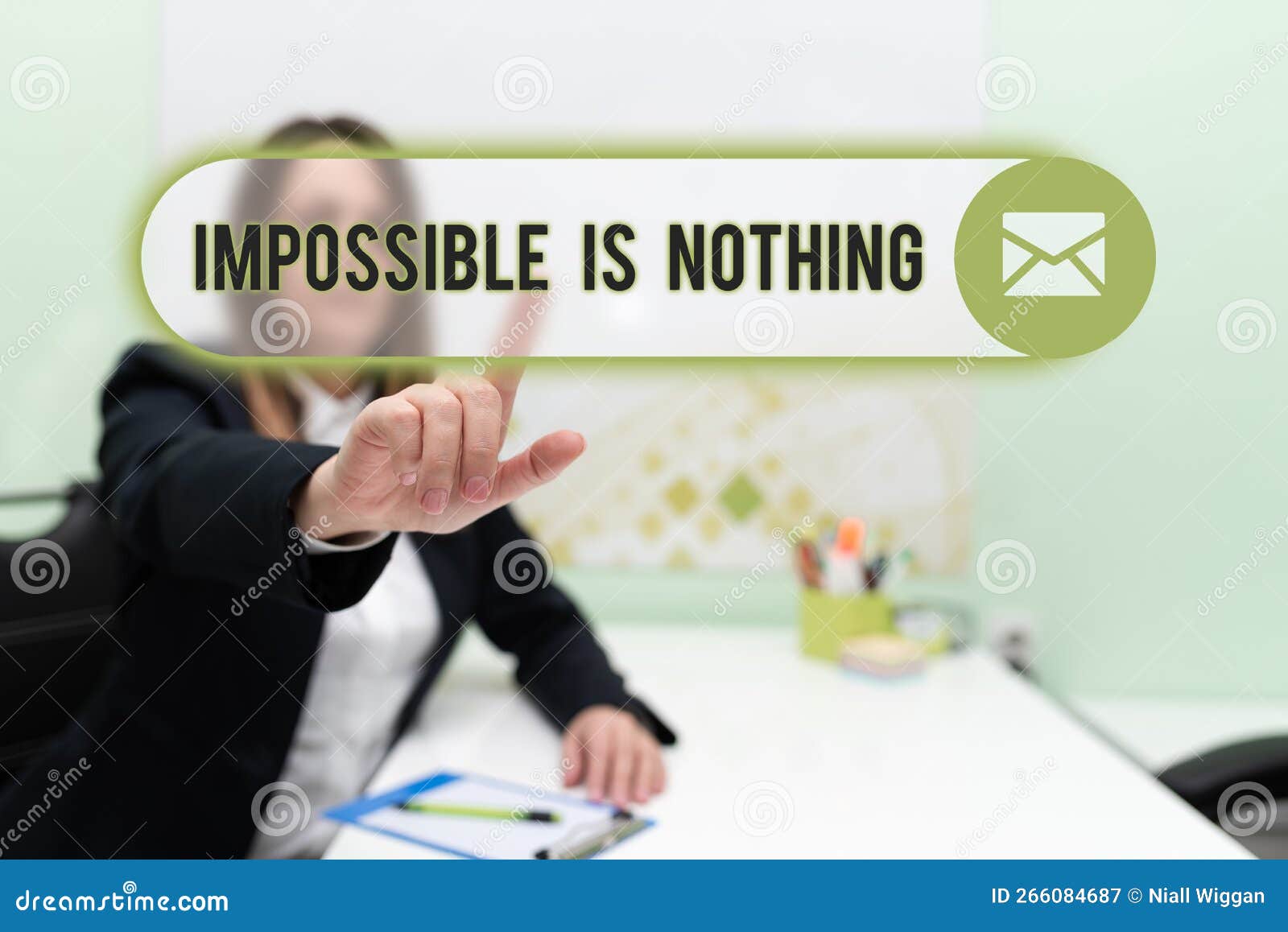 Text Caption Presenting Impossible is Nothing. Business Approach ...