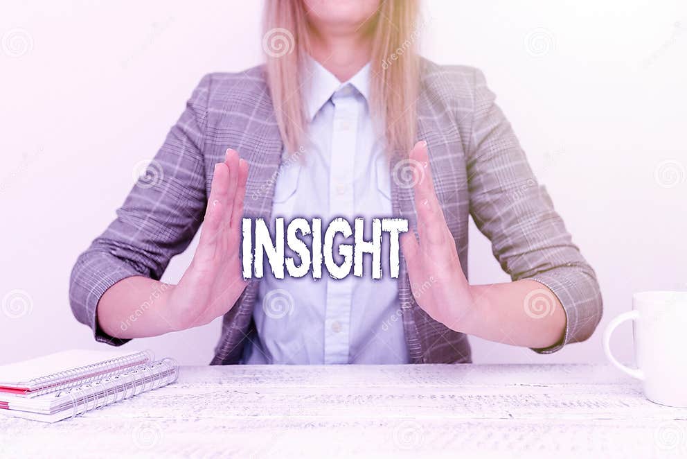 Hand Writing Sign Insight. Internet Concept Capacity Gain Accurate Deep ...