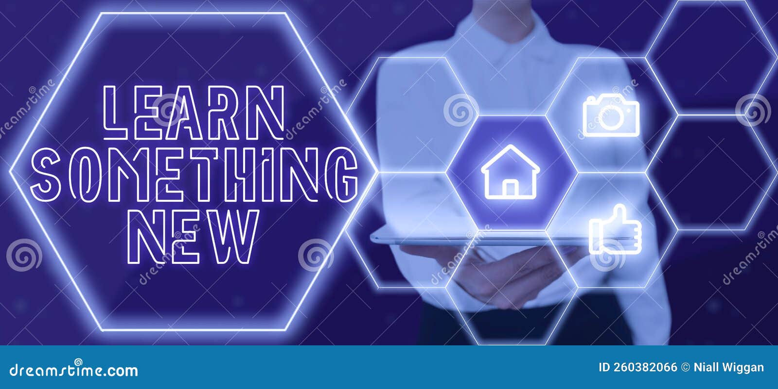 Hand Writing Sign Learn Something New. Word for Gain Acquire Different ...