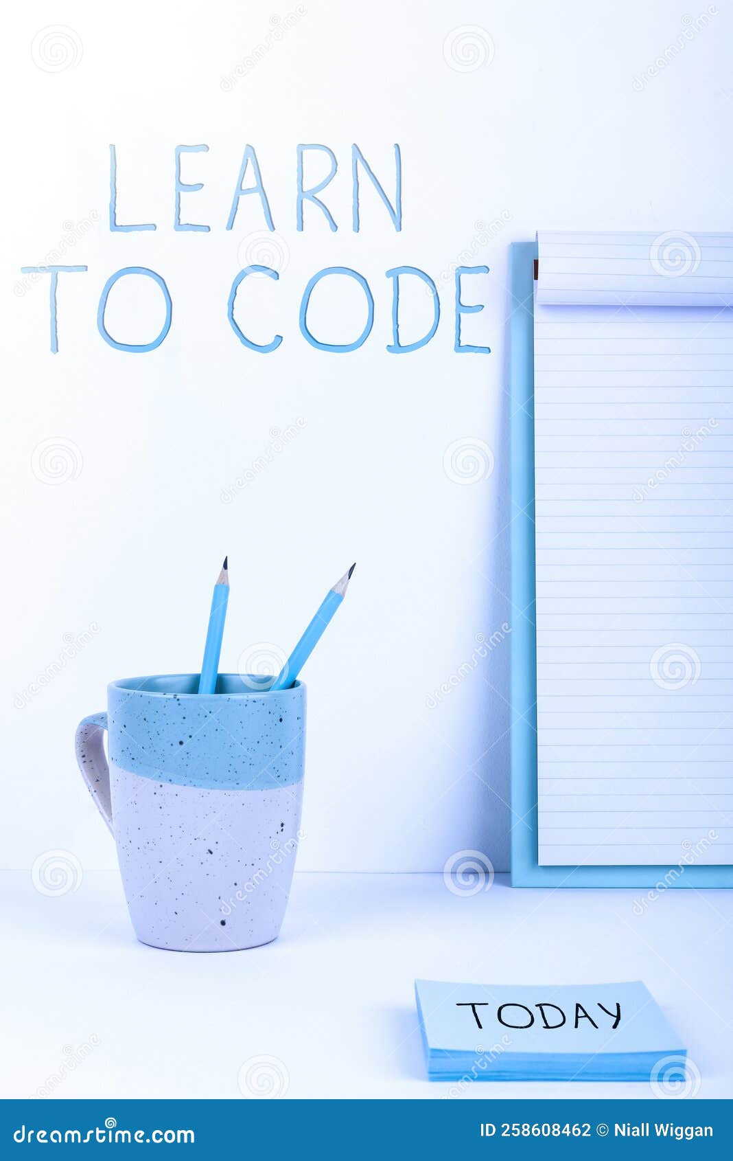 Hand Writing Sign Learn To Code. Concept Meaning Learn To Write Software Be a Computer ...