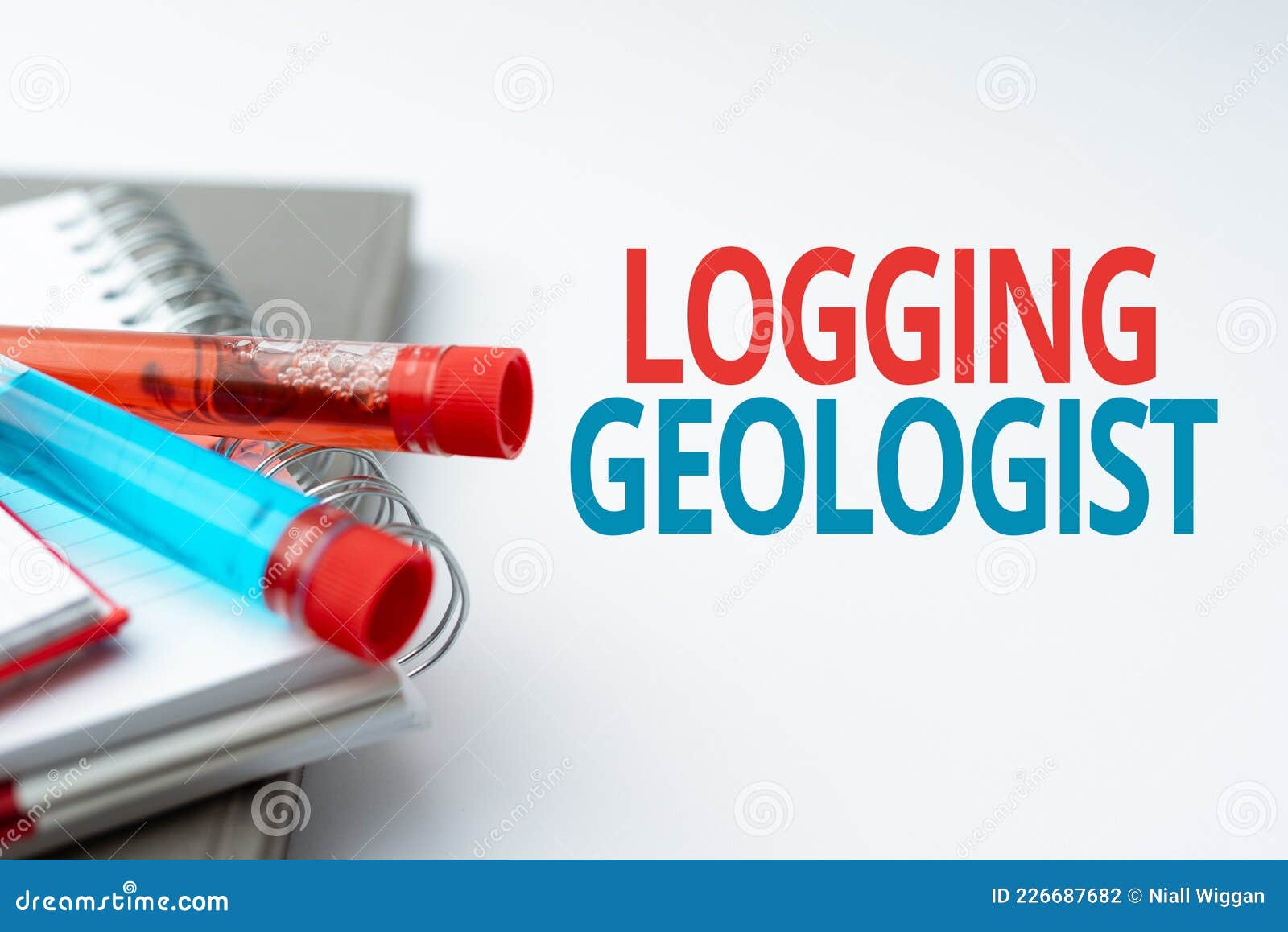 Hand Writing Sign Logging Geologist. Internet Concept Layout and ...