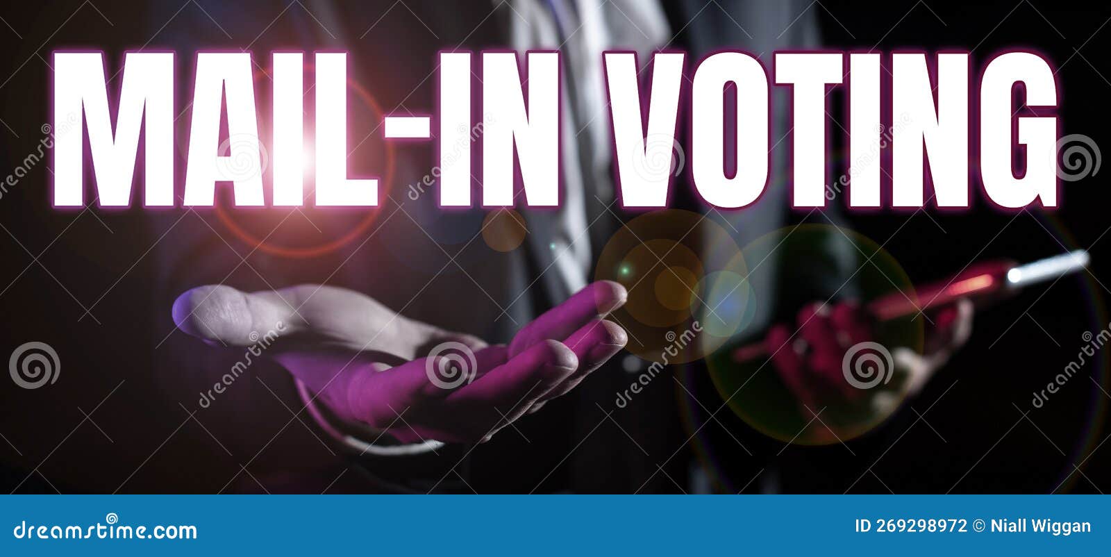 Text Caption Presenting Mail in Voting. Word Written on Voting in an ...