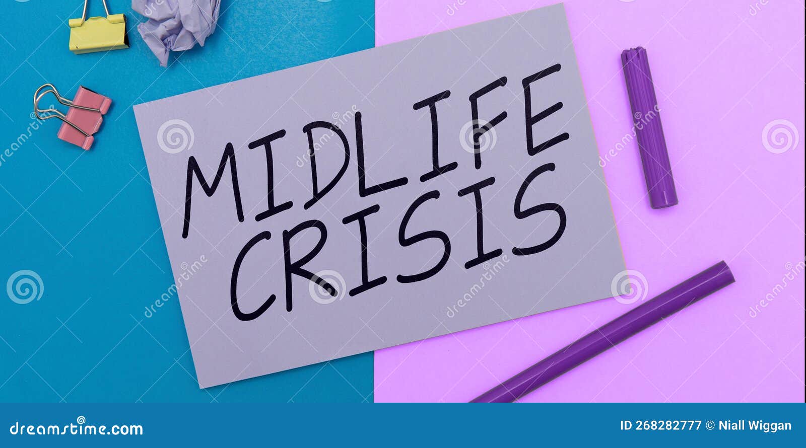 Handwriting Text Midlife Crisis. Word Written on Software Development ...