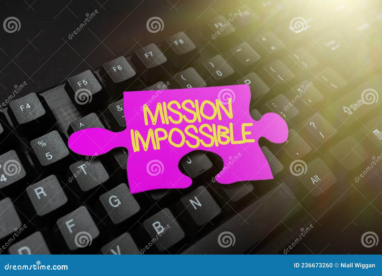 Hand Writing Sign Mission Impossible. Internet Concept Difficult ...