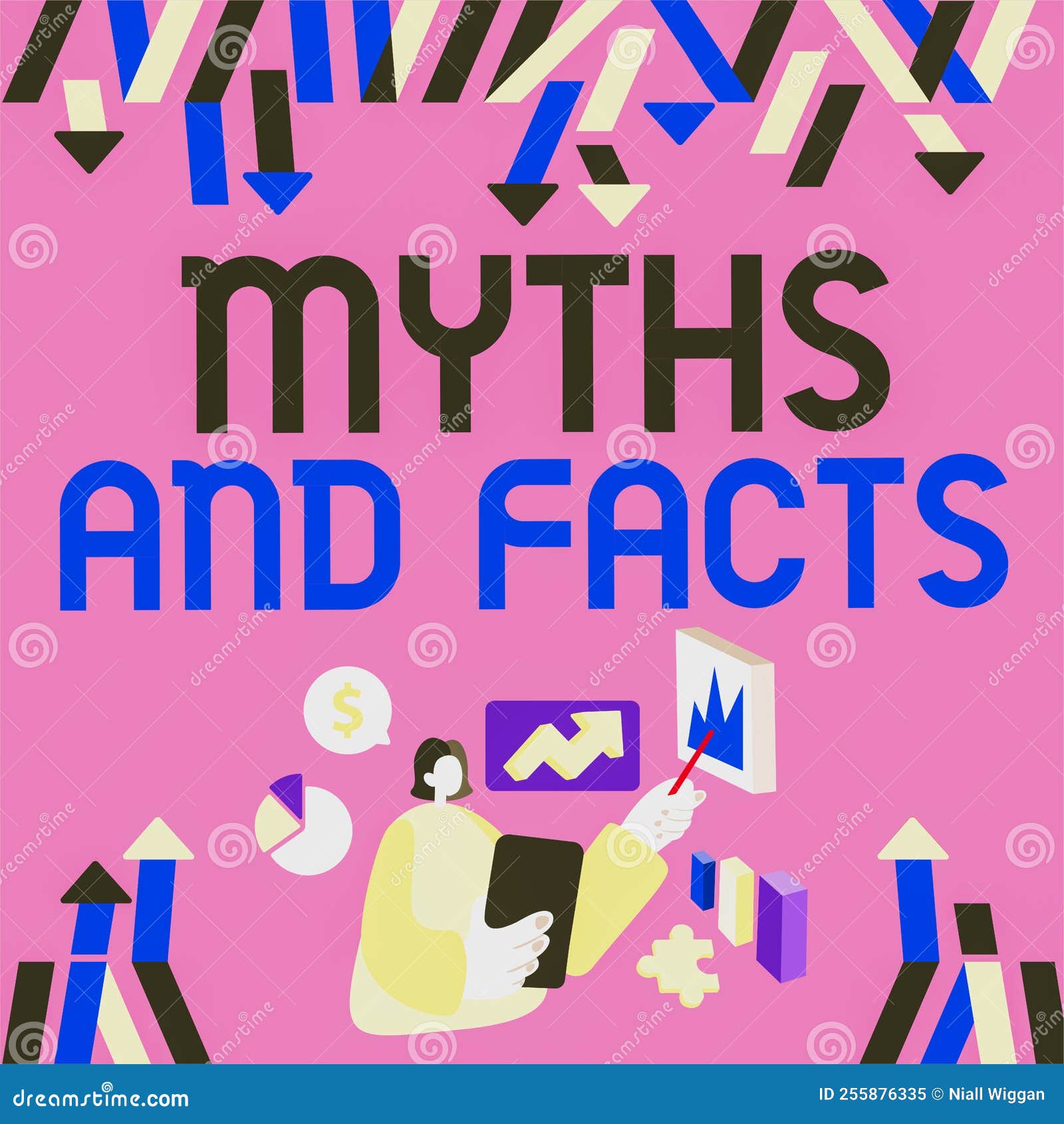 Hand Writing Sign Myths And Factsoppositive Concept About Modern And