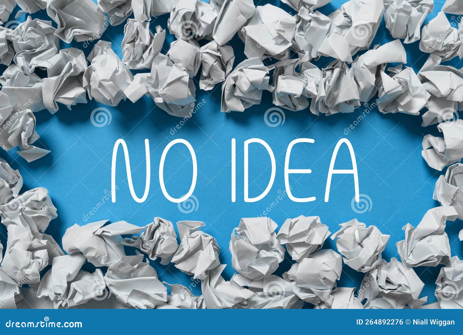 Hand Writing Sign No Idea. Concept Meaning Indicates that the Speaker ...