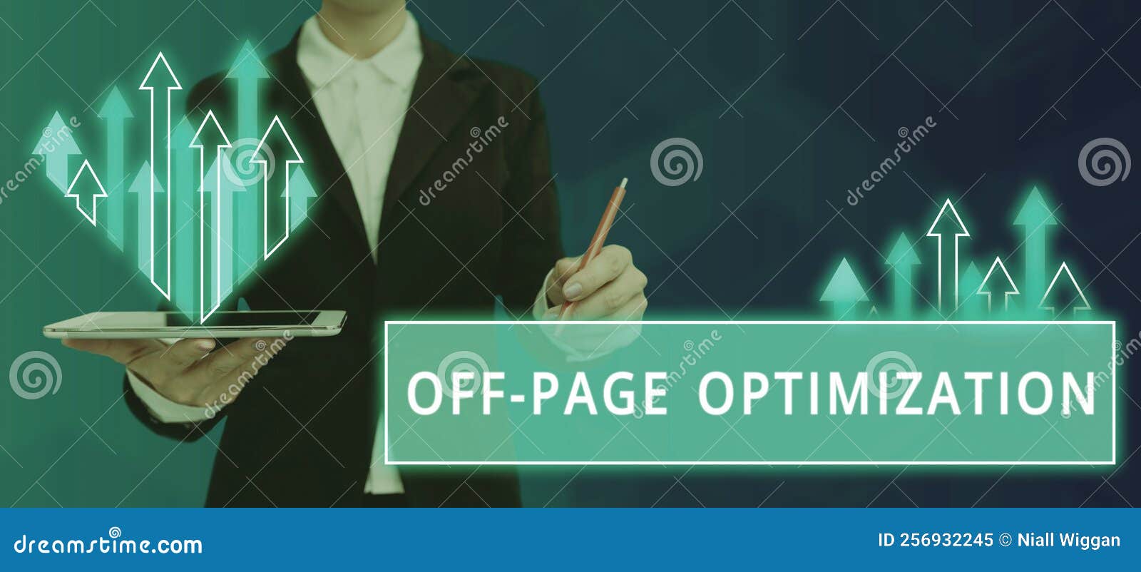 Hand Writing Sign Off Page Optimization. Concept Meaning Website ...