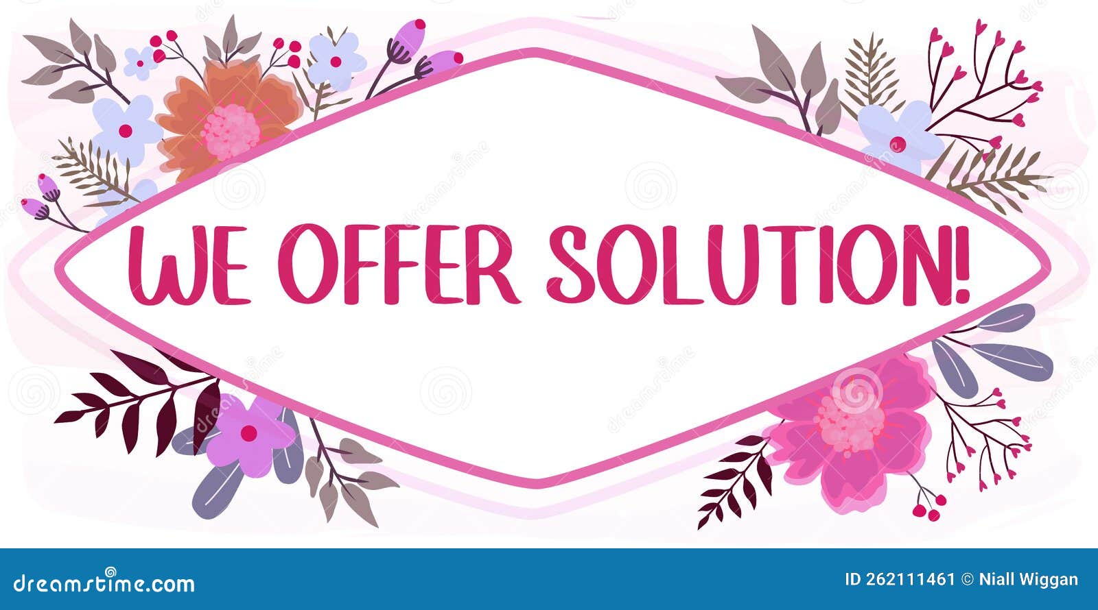 Hand Writing Sign we Offer Solution. Business Approach Give Means of ...