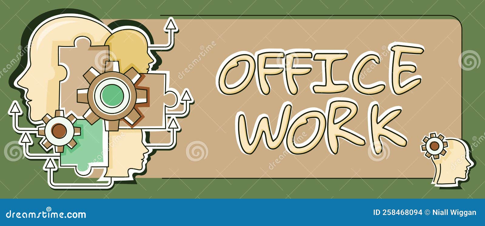 Hand Writing Sign Office Work. Word for a Work that Primarily Happens ...