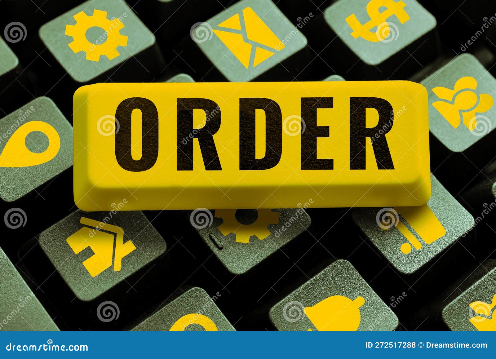 Hand Writing Sign Order. Internet Concept Arrangement of People or ...