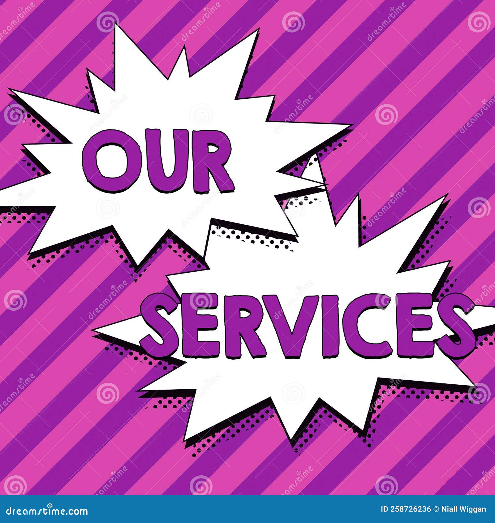 Hand Writing Sign Our Services. Word for the Occupation or Function of ...