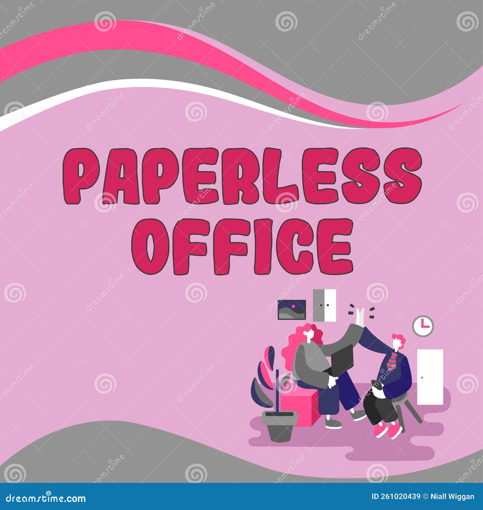 Text Caption Presenting Paperless Office. Business Showcase Work ...