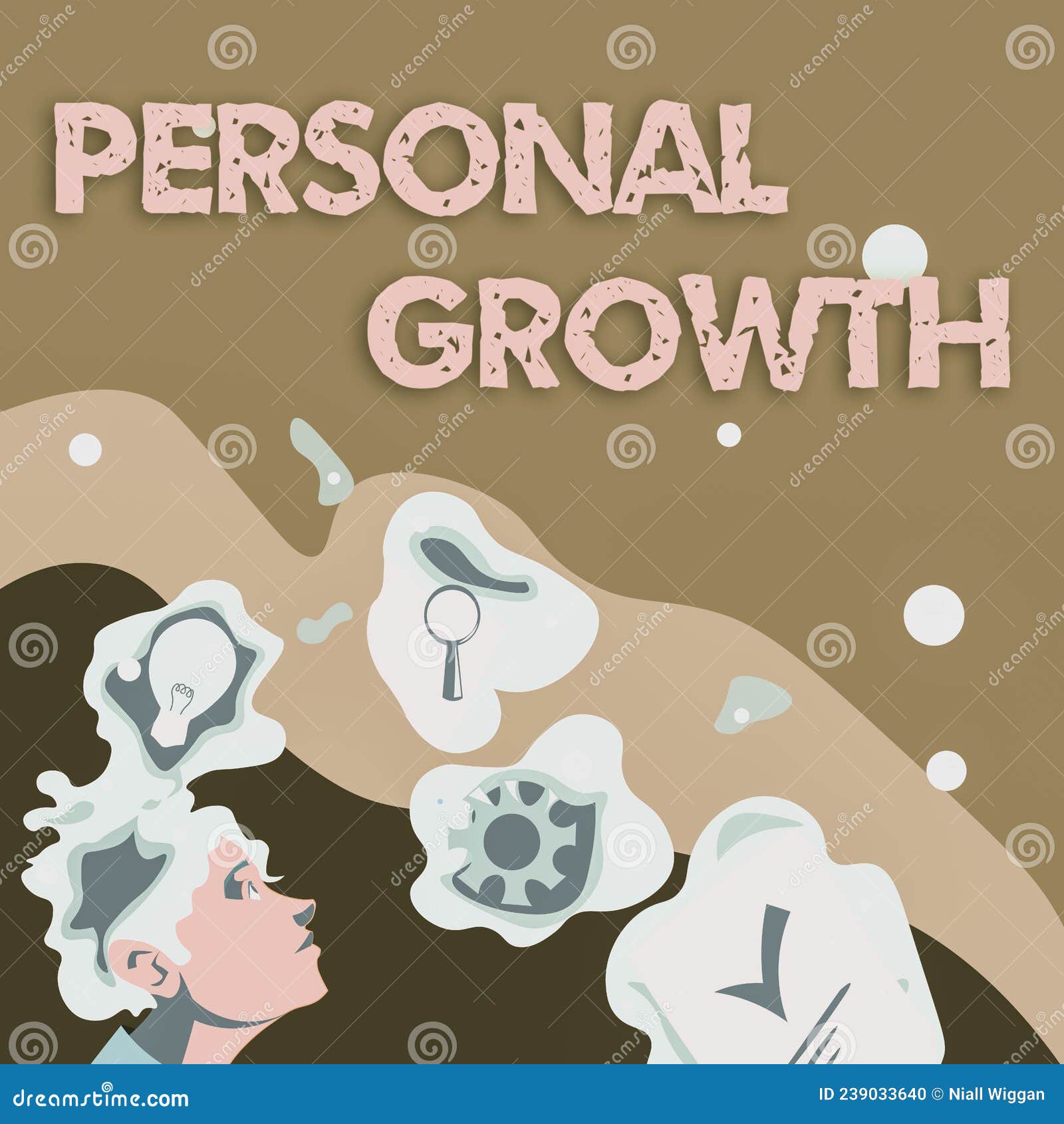 Hand Writing Sign Personal Growth. Word for a Longterm Process Which ...