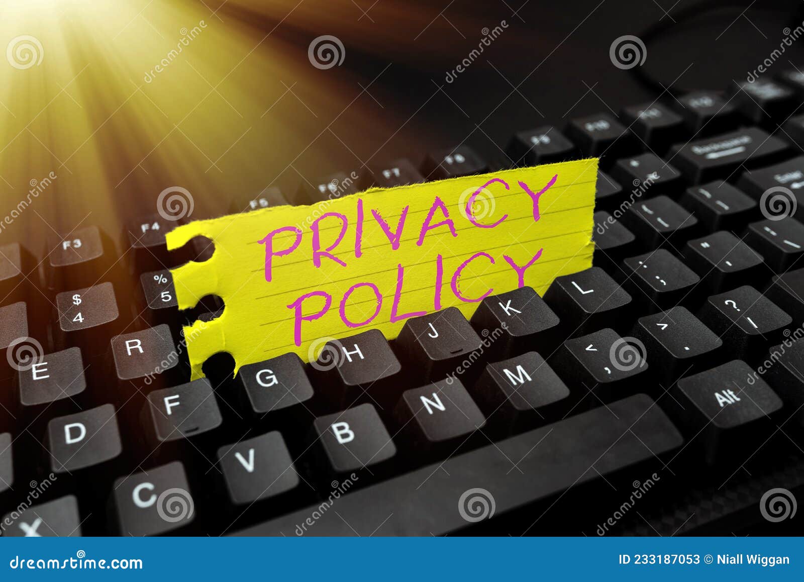 Hand Writing Sign Privacy Policy. Internet Concept Document that ...