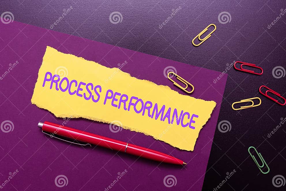 Hand Writing Sign Process Performance. Concept Meaning Measure of How ...