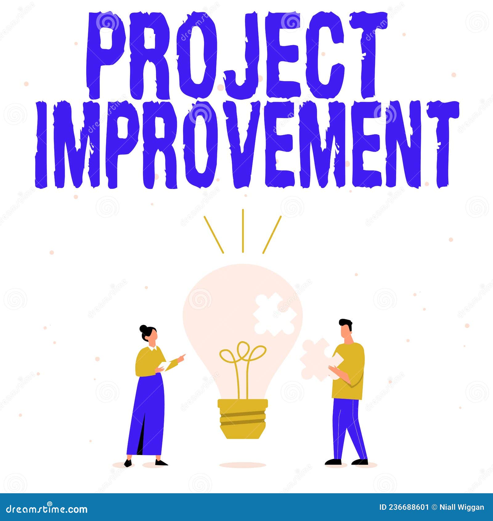 Hand Writing Sign Project Improvement. Business Concept Methods ...