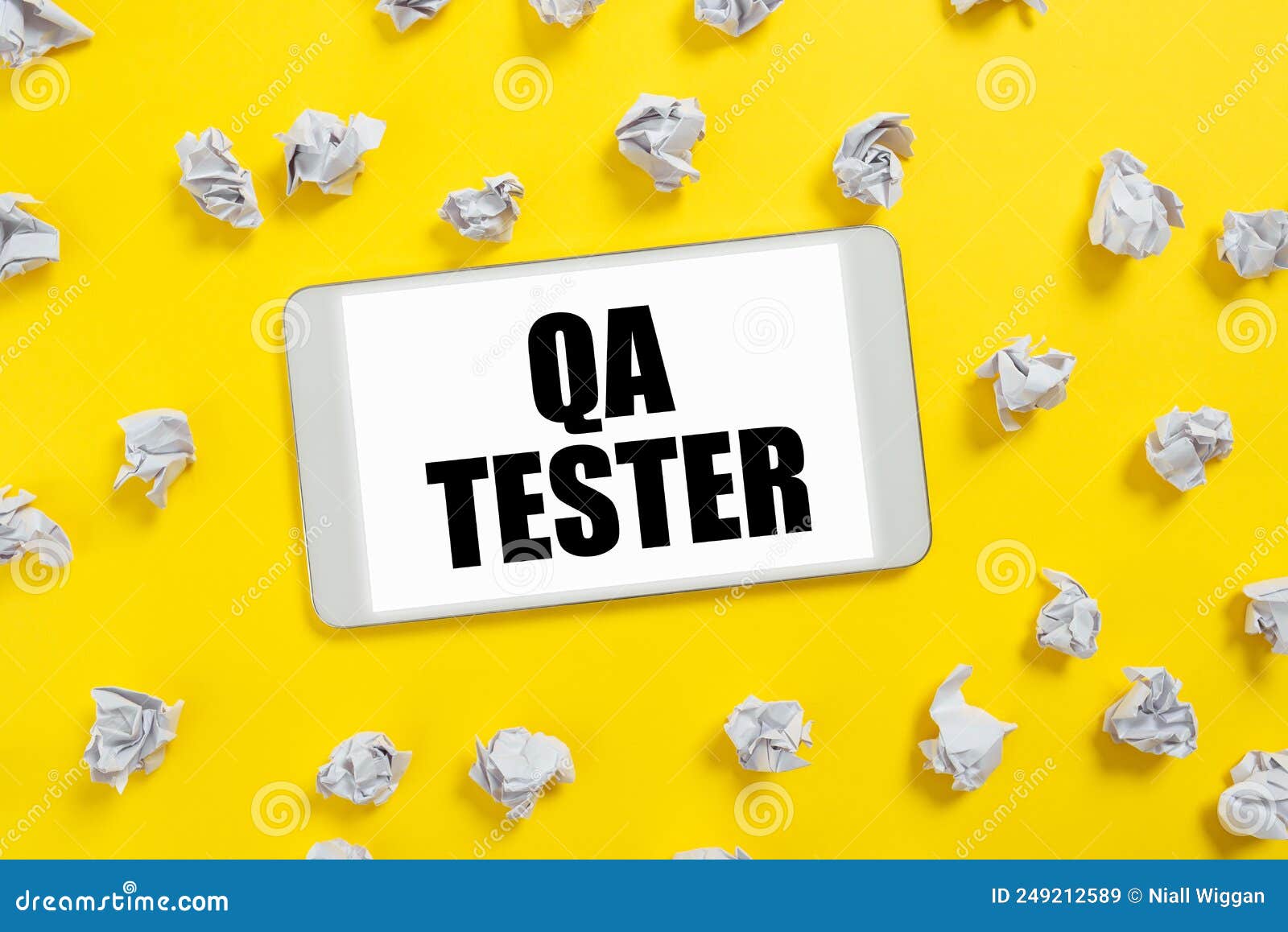 Hand Writing Sign Qa Tester Internet Concept Quality Assurance Of An