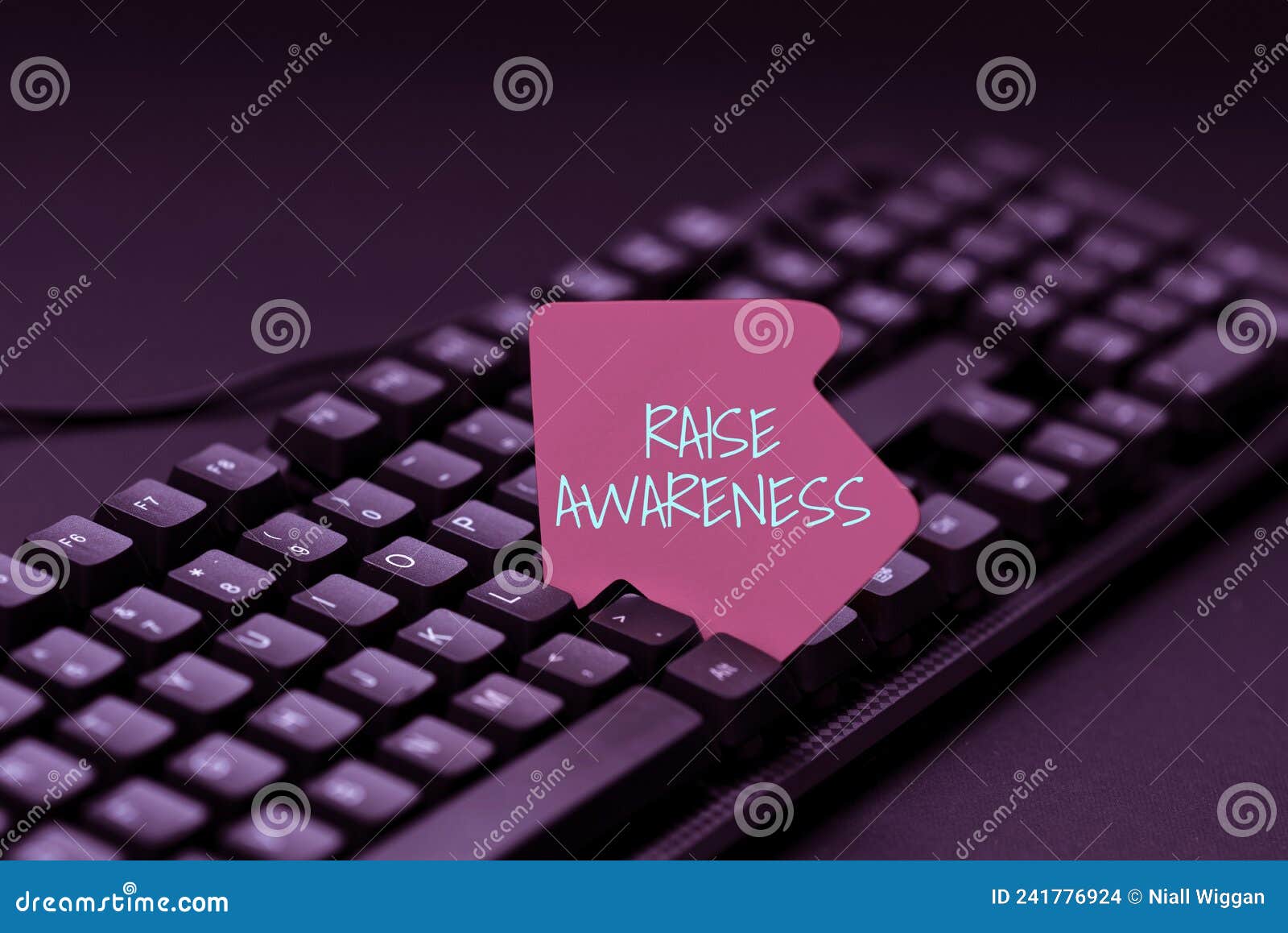 Hand Writing Sign Raise Awareness. Internet Concept Creating a Specific ...