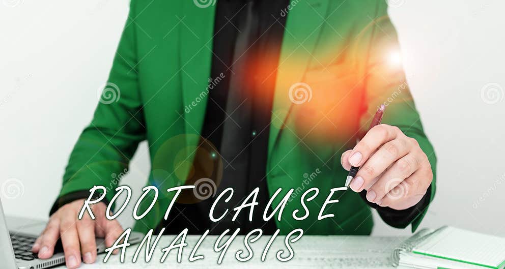 Hand Writing Sign Root Cause Analysis. Word for Method of Problem ...