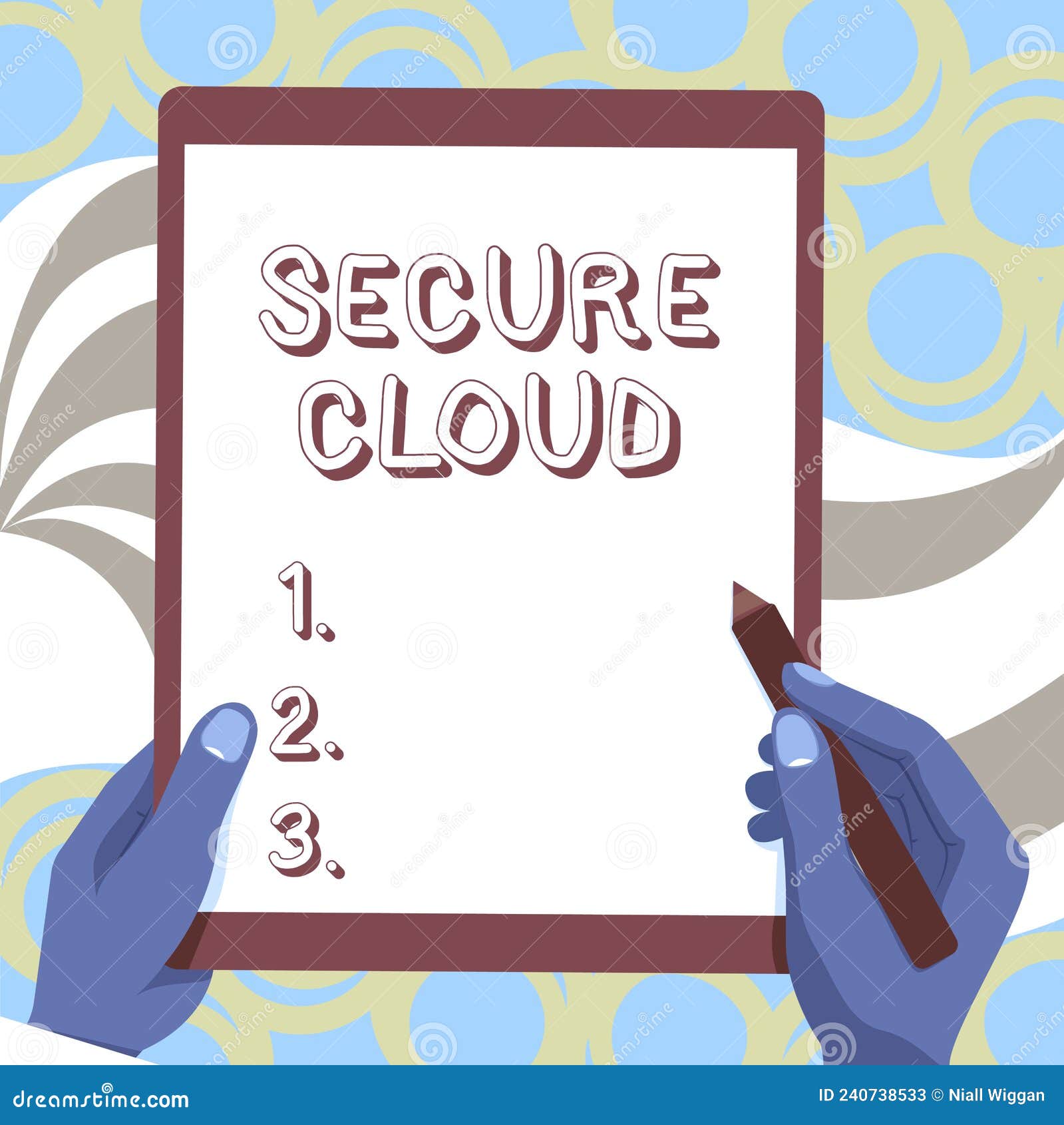 Hand Writing Sign Secure Cloud. Word for Protect the Stored Information ...