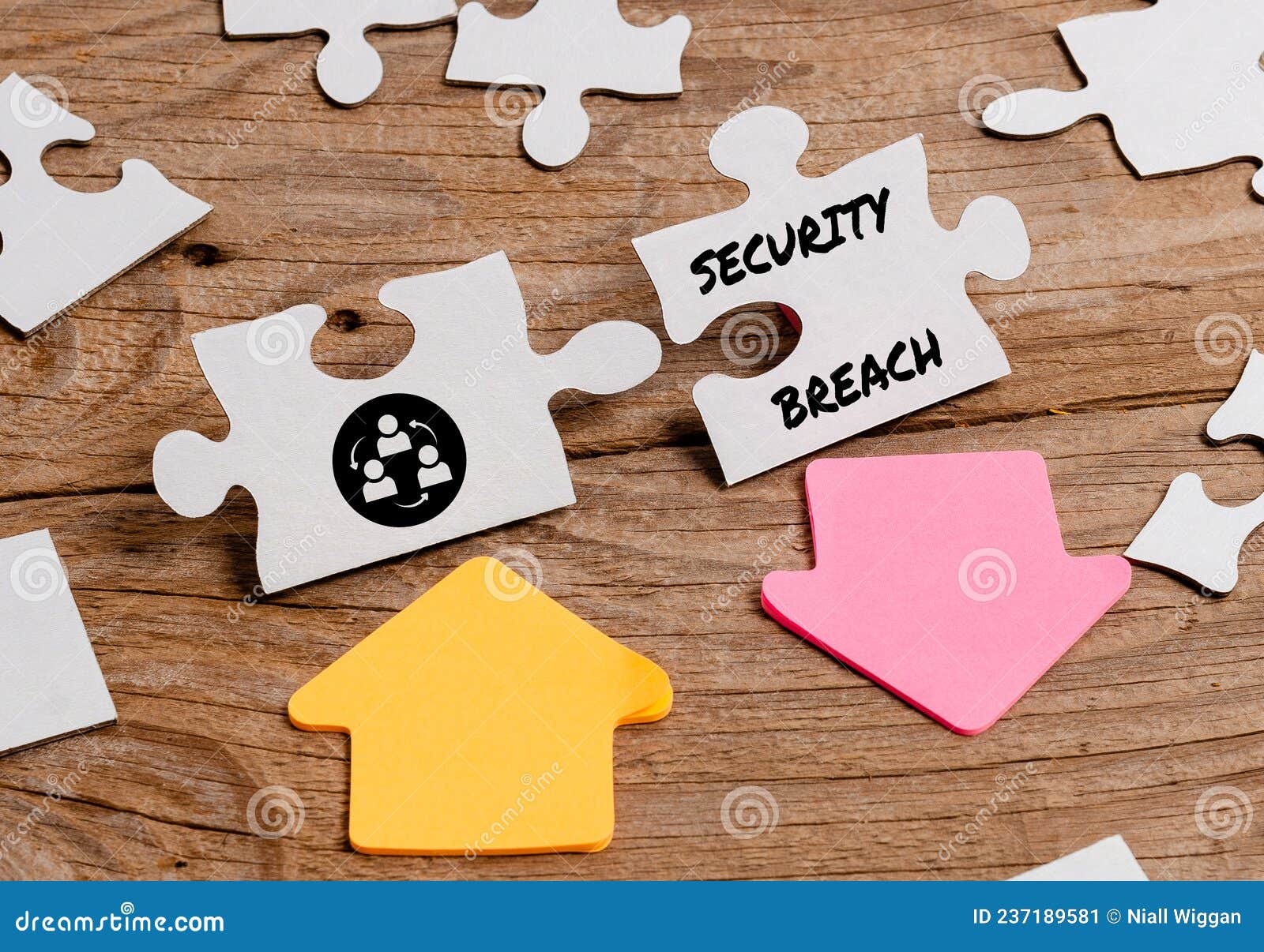 Hand Writing Sign Security Breach. Internet Concept Incident that ...