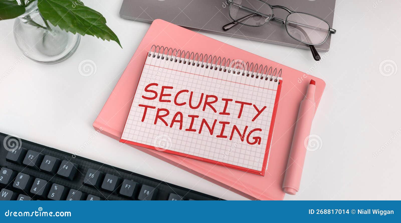 Hand Writing Sign Security Training. Business Showcase Providing ...