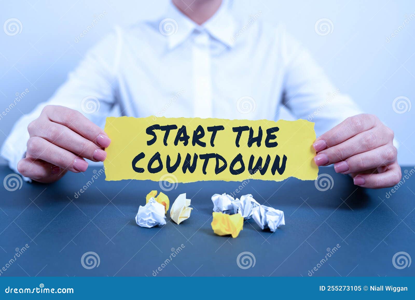 Hand Writing Sign Start the Countdown. Business Showcase Sequence of ...