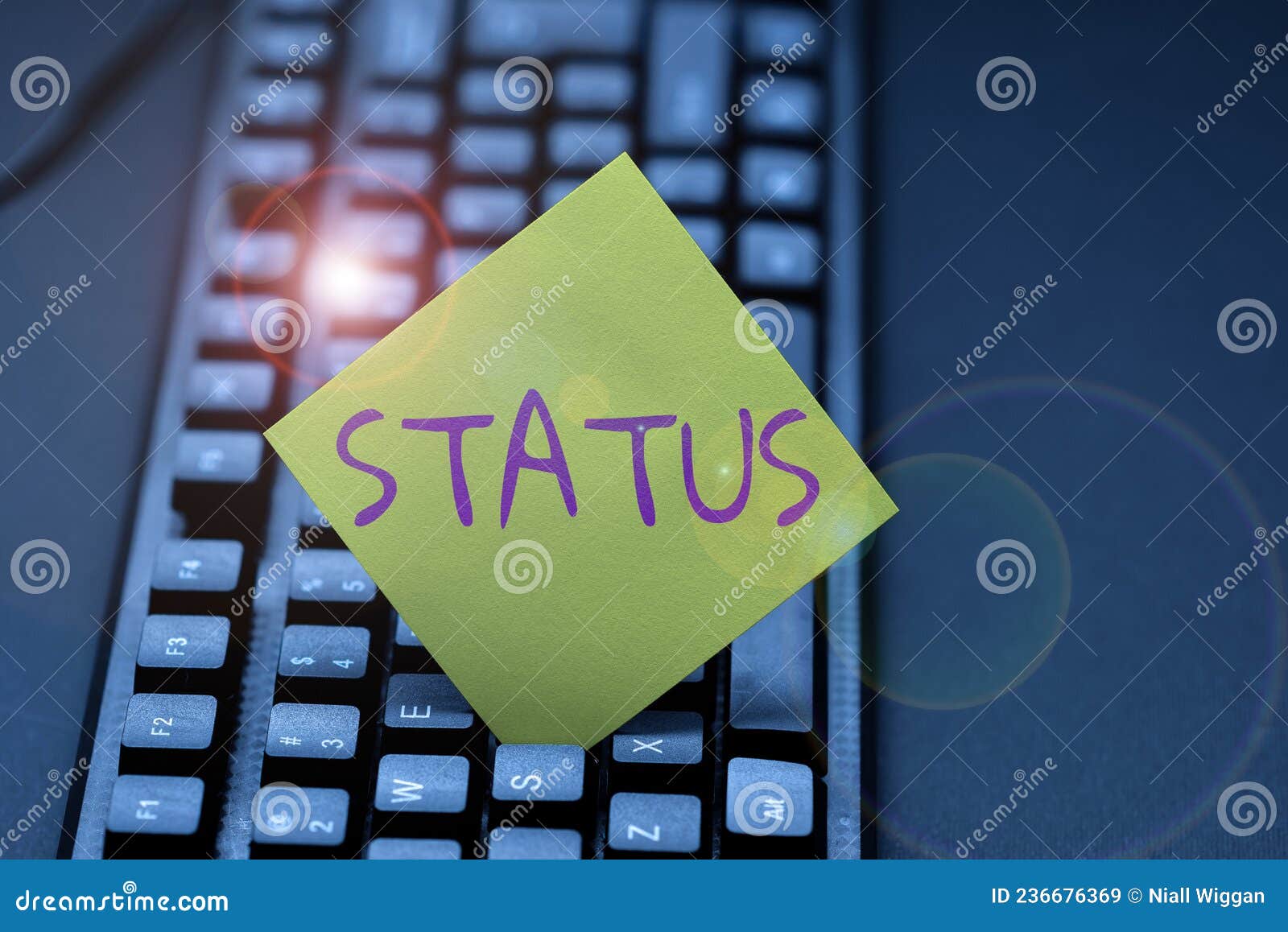 Hand Writing Sign Status. Word Written on Situation at a Particular ...