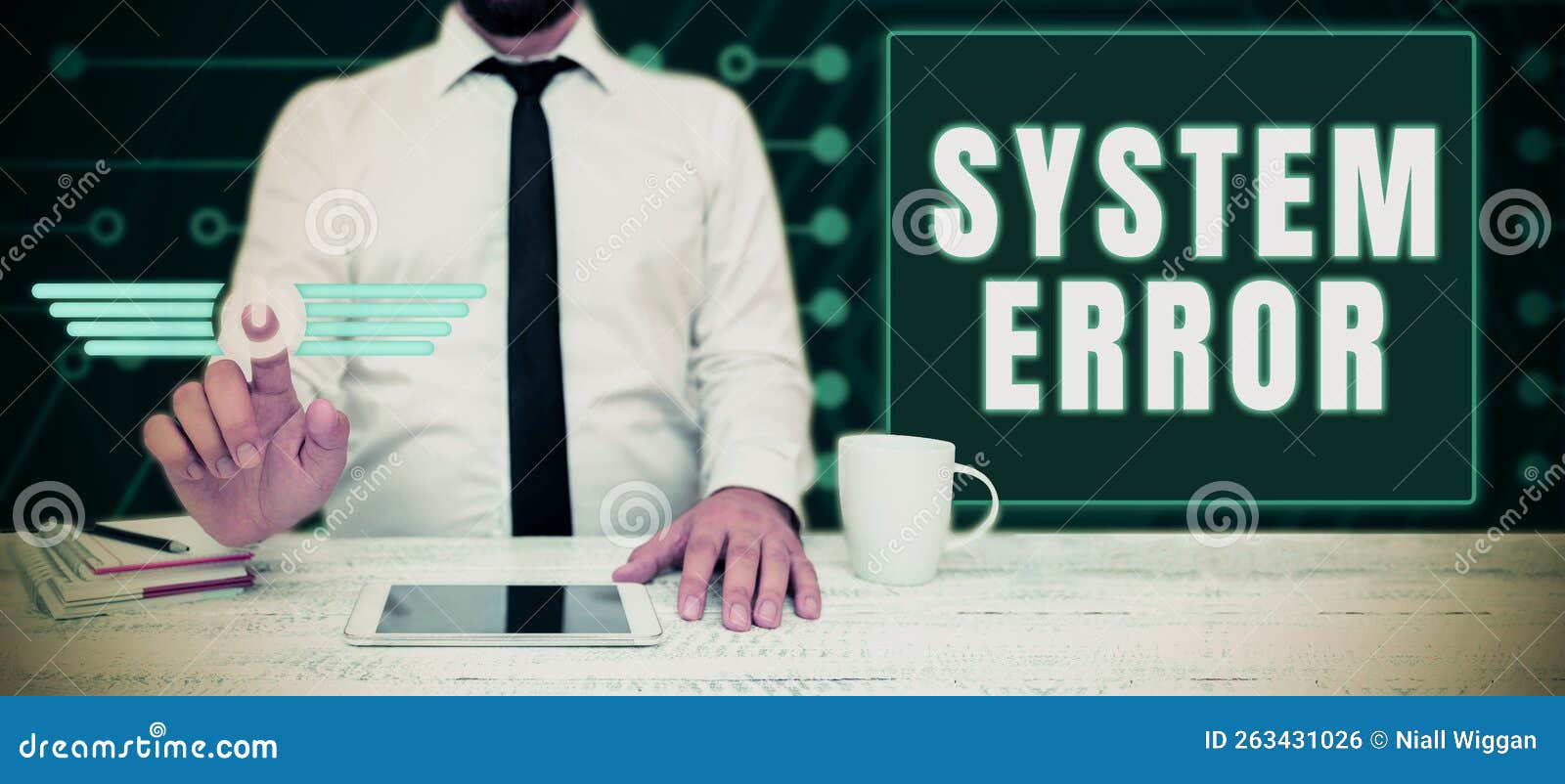 Hand Writing Sign System Error. Business Concept Technological Failure ...