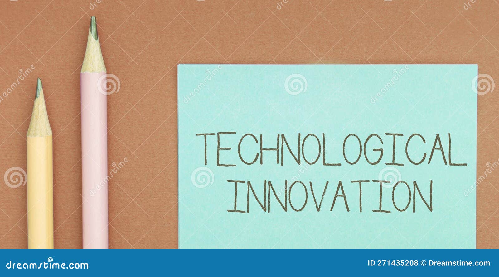 Handwriting Text Technological Innovation. Word Written on New ...