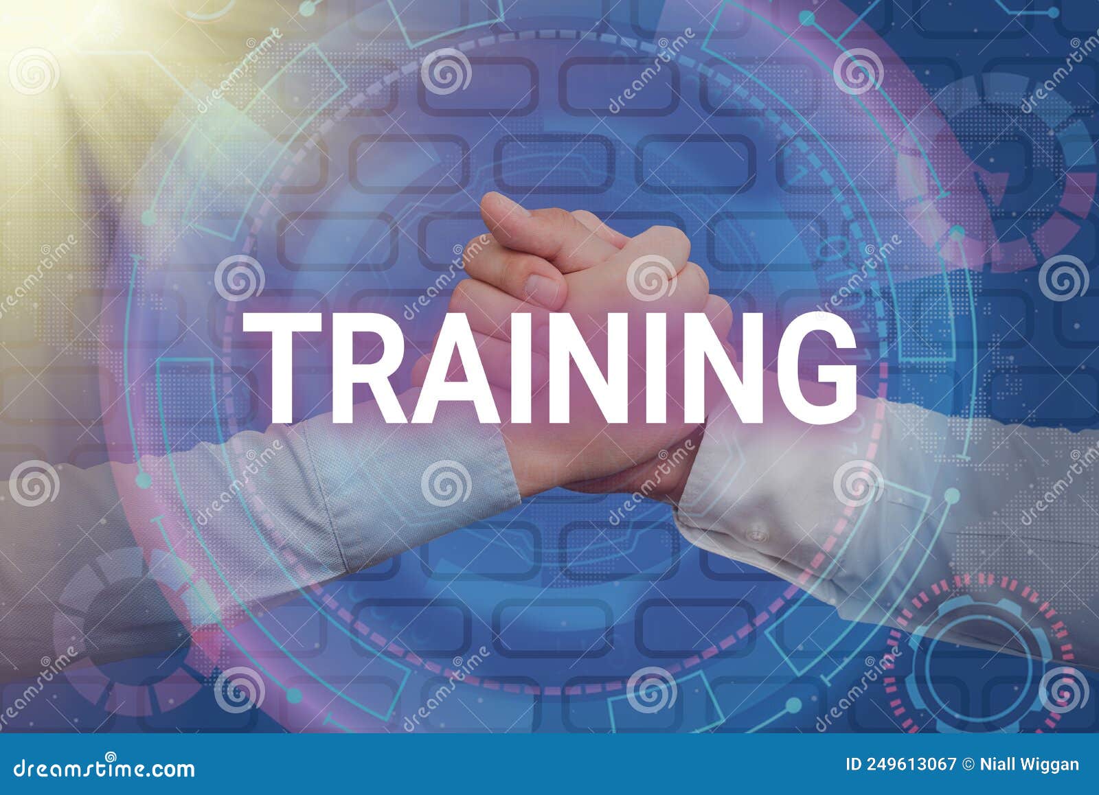 Hand Writing Sign Training. Concept Meaning an Activity Occurred when ...